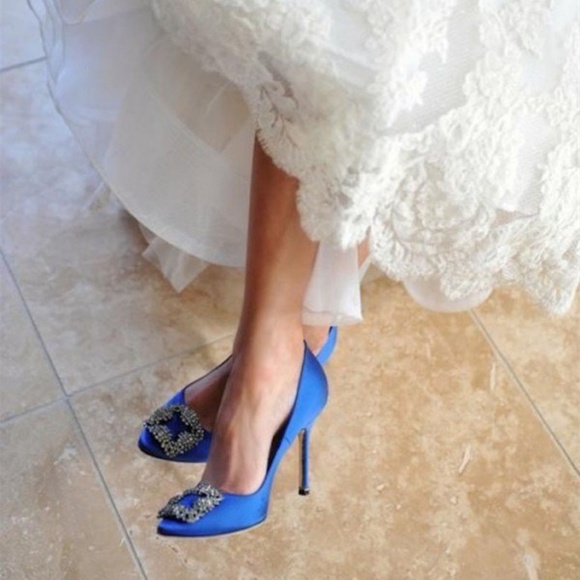 Martinez Valero | Shoes | Martinez Valero Blue Satin Pumps Shoes New In ...